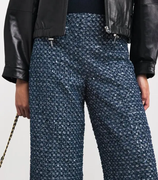 Sandro Sequinned Tailored Trousers