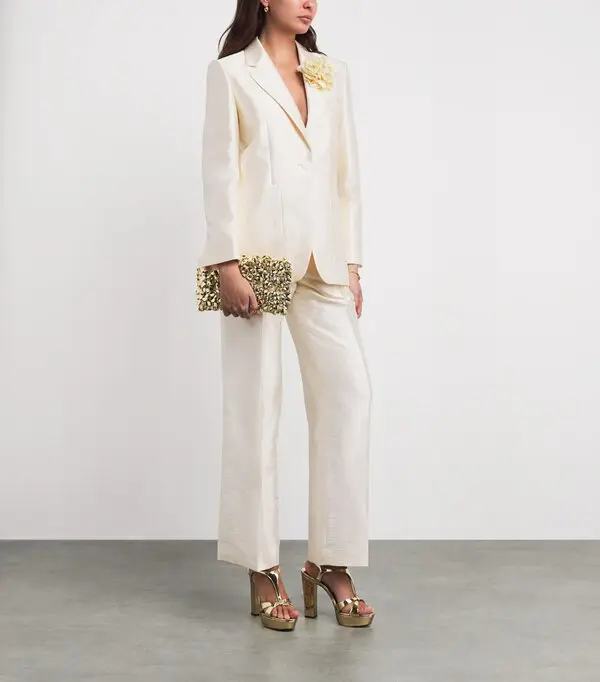 Sandro Satin Tailored Trousers
