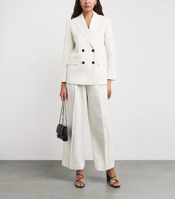 Sandro Stripe Wide-leg Trousers