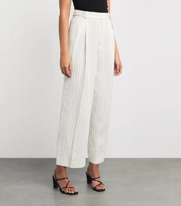 Sandro Stripe Wide-leg Trousers