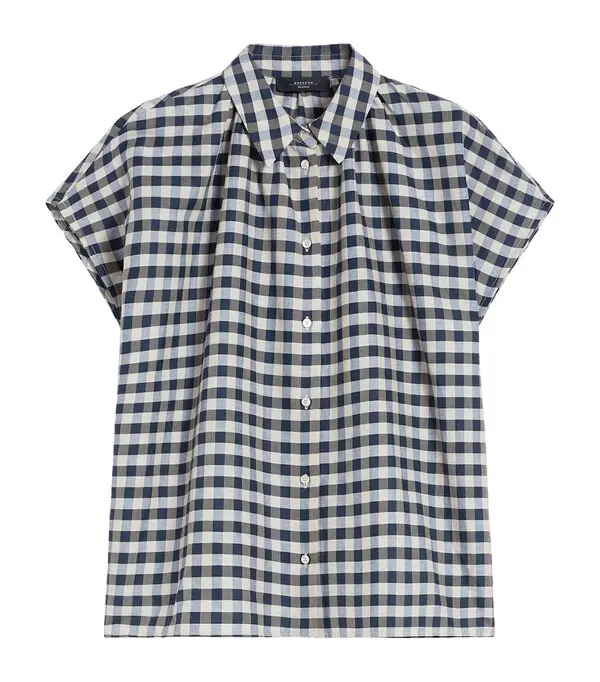 Max Mara Cotton-blend Checkered Shirt