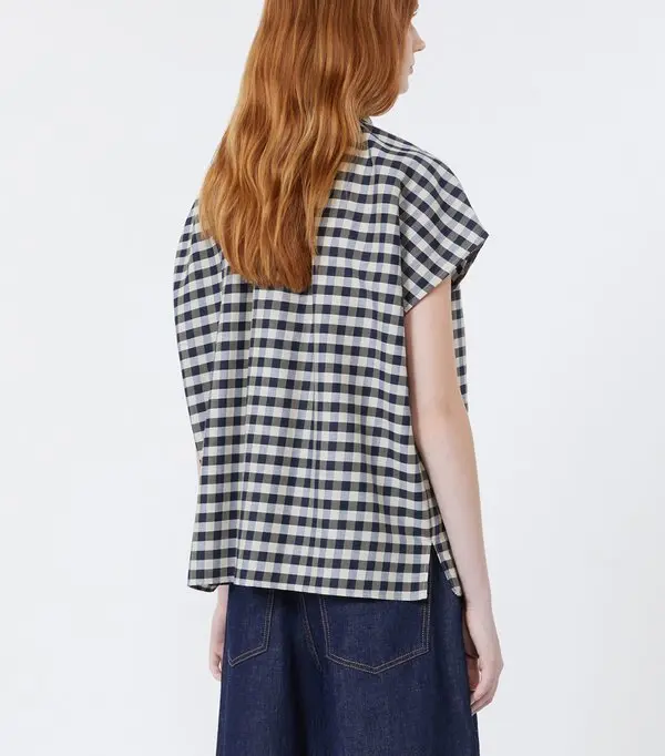 Max Mara Cotton-blend Checkered Shirt