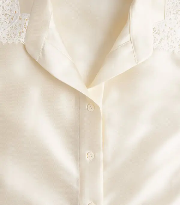 Sandro Lace-trim Cropped Shirt
