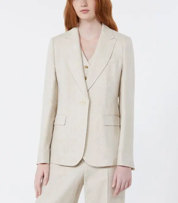 Max Mara Linen Single-breasted Blazer