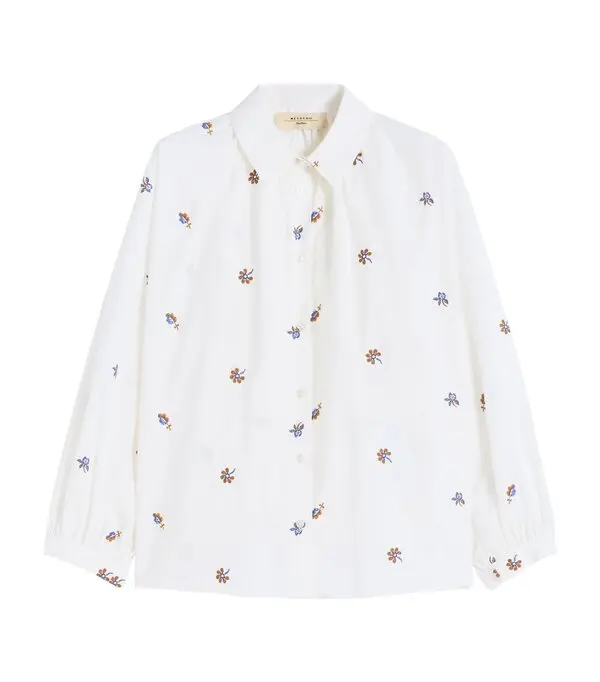 Max Mara Poplin Embroidered Shirt