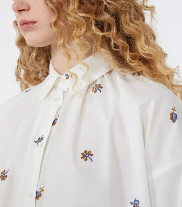 Max Mara Poplin Embroidered Shirt
