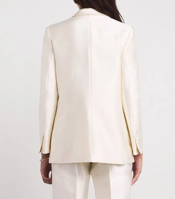 Sandro Satin Flower-corsage Blazer