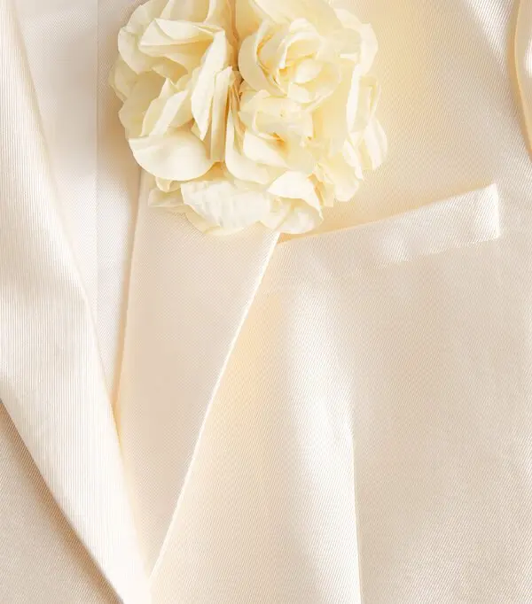 Sandro Satin Flower-corsage Blazer