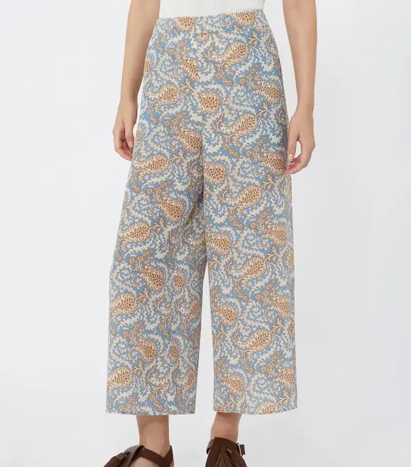 Max Mara Cropped Printed Trousers