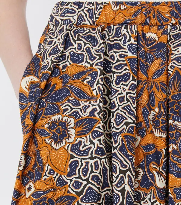 Max Mara Printed Cotton Midi Skirt