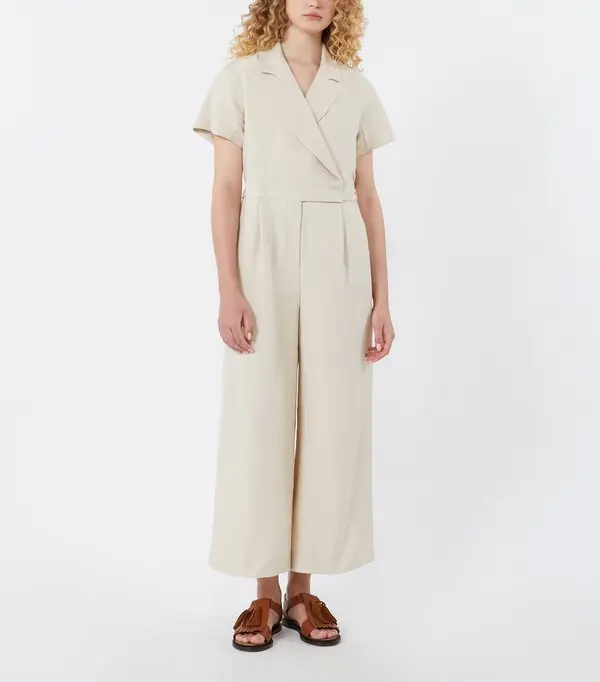 Max Mara Crepe Jumpsuit - Beige