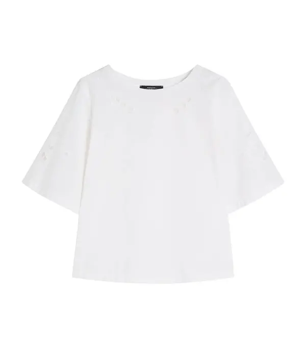 Max Mara Cotton Broderie Anglaise T-shirt