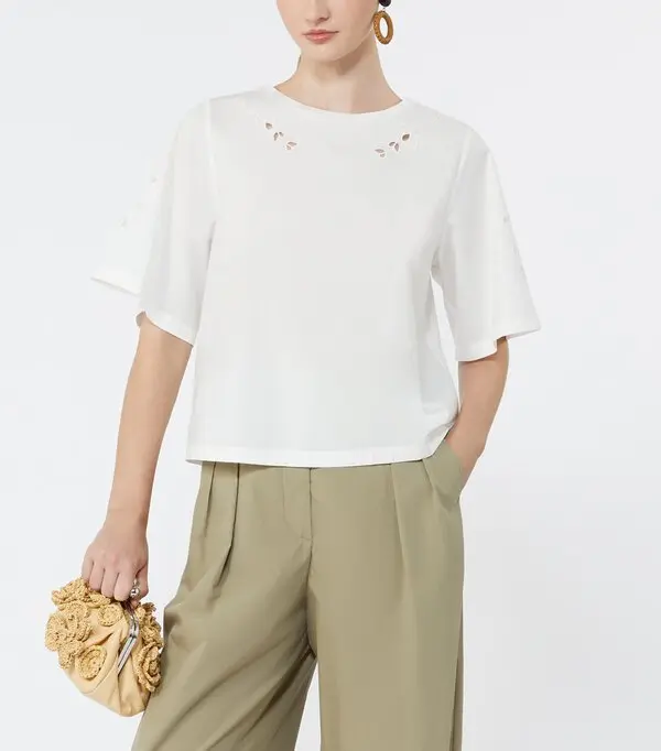 Max Mara Cotton Broderie Anglaise T-shirt