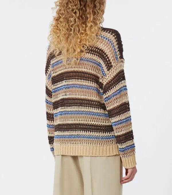 Max Mara Linen-blend Open-knit Sweater