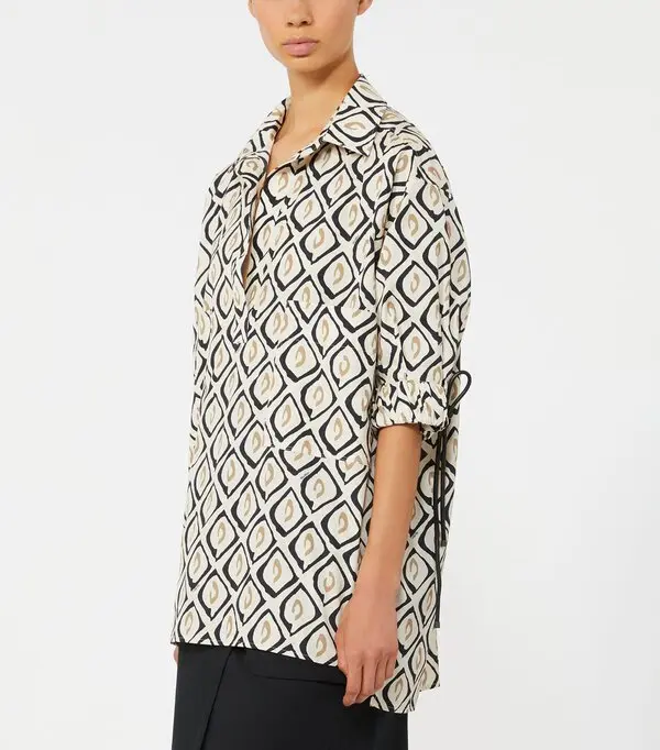Max Mara Cotton Poplin Printed Shirt