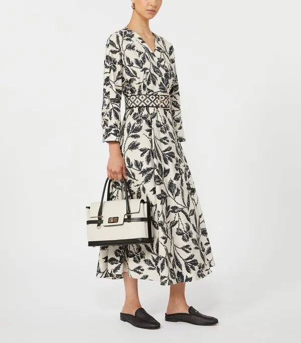 Max Mara Cotton Poplin Printed Midi Dress