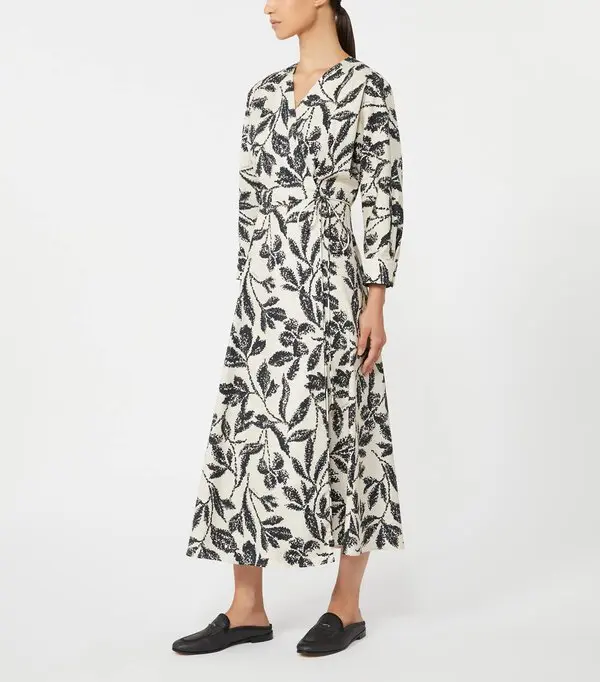 Max Mara Cotton Poplin Printed Midi Dress