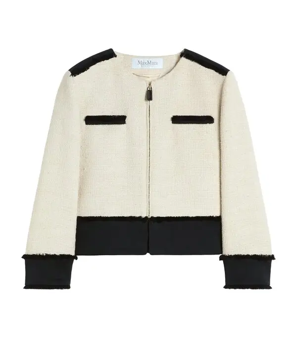 Max Mara Cotton-blend Basketweave Jacket