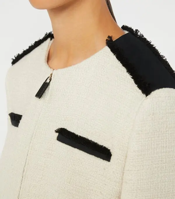 Max Mara Cotton-blend Basketweave Jacket