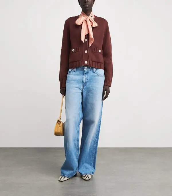 ME+EM Cotton Cropped Cardigan