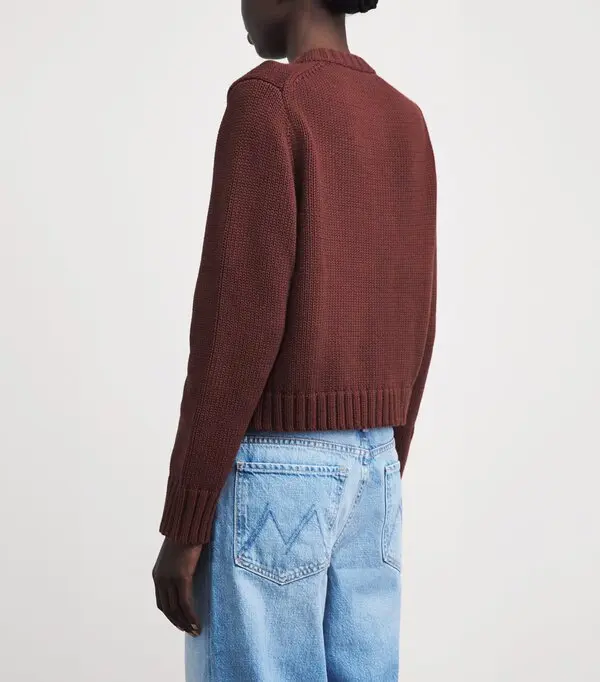 ME+EM Cotton Cropped Cardigan