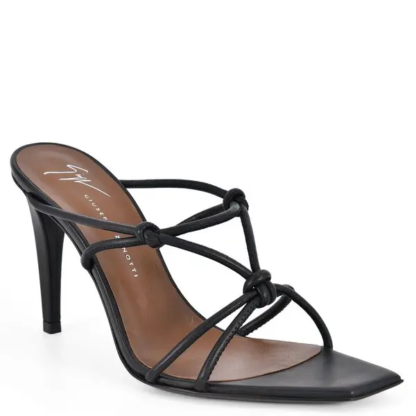 GIUSEPPE ZANOTTI Gz Key 90 Leather Mules - Black