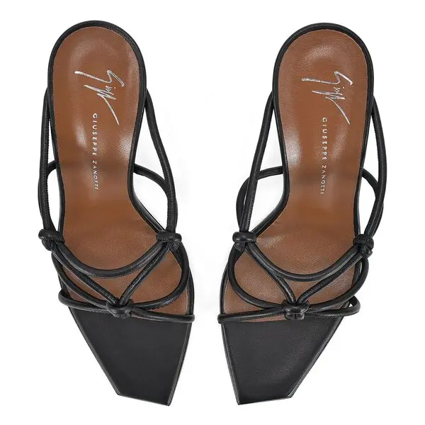 GIUSEPPE ZANOTTI Gz Key 90 Leather Mules - Black