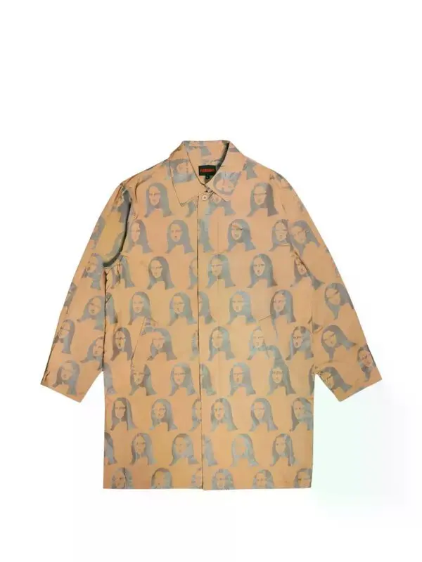 PLEASURES Mona Lisa Print Single-breasted Coat
