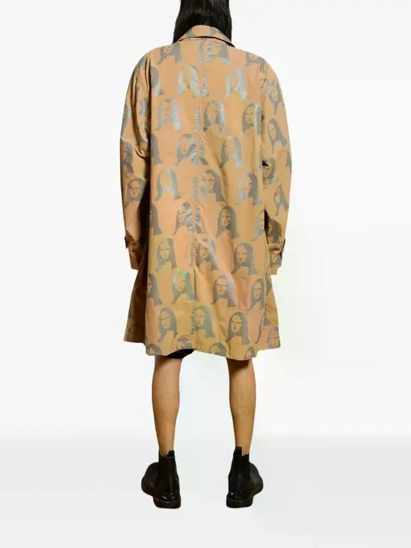 PLEASURES Mona Lisa Print Single-breasted Coat