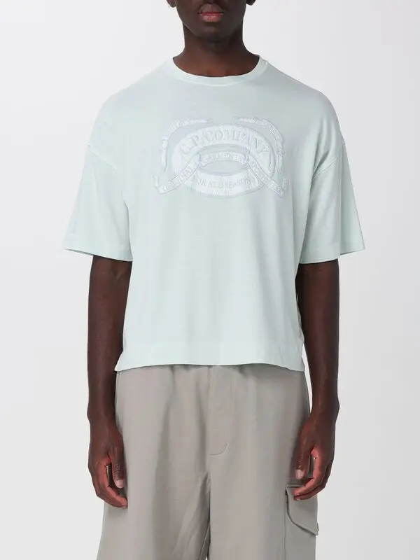 C.P. COMPANY Cotton T-shirt With Logo - Blue