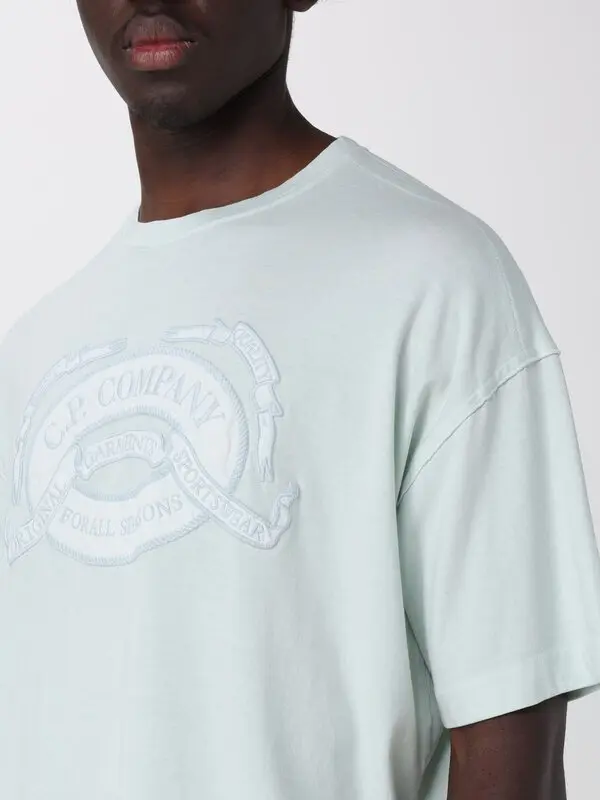 C.P. COMPANY Cotton T-shirt With Logo - Blue