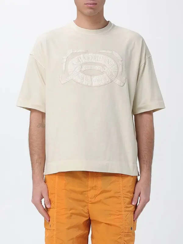 C.P. COMPANY Cotton T-shirt With Logo - Ice