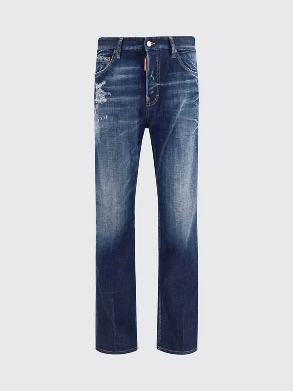 Dsquared2 Distressed Wash Jeans - Navy