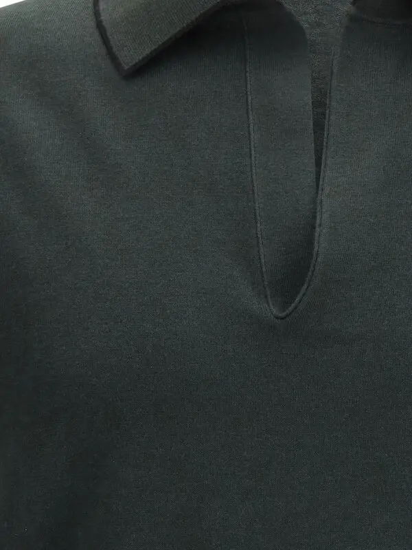 TOM FORD Cotton And Silk Knit Polo Shirt - Green