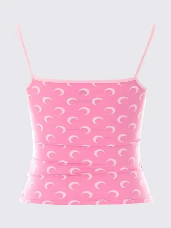 MARINE SERRE Monogram Motif Jersey Top - Pink
