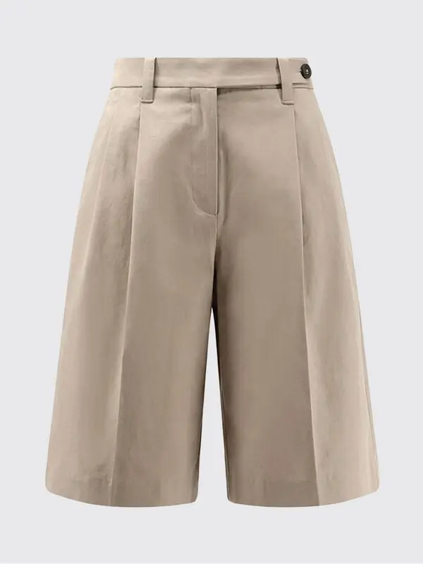 Brunello Cucinelli Tailored Cotton And Linen Blend Shorts - Sand