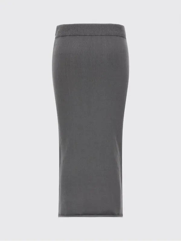 ENTIRE STUDIOS Cotton Knit Pencil Skirt - Grey