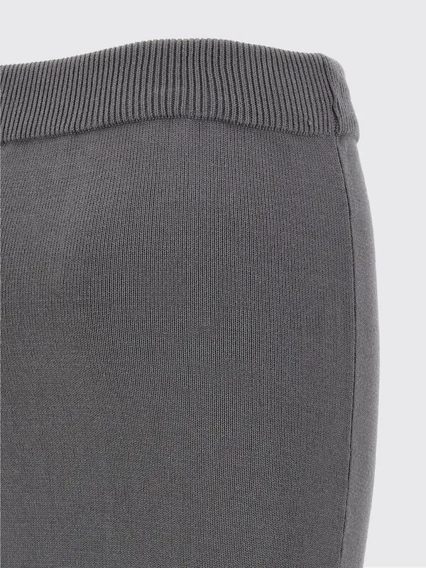 ENTIRE STUDIOS Cotton Knit Pencil Skirt - Grey