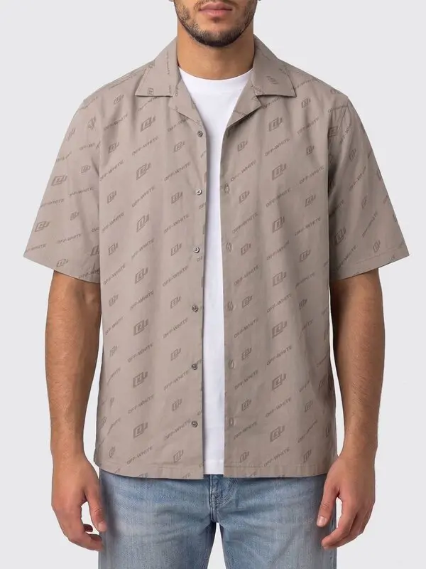 Off-White Viscose Shirt With Logo