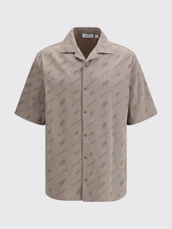 Off-White Viscose Shirt With Logo
