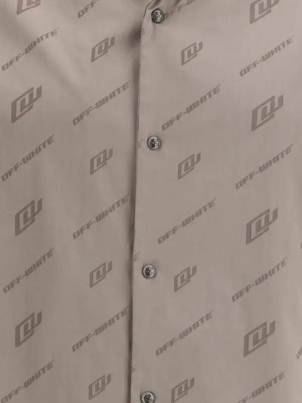Off-White Viscose Shirt With Logo