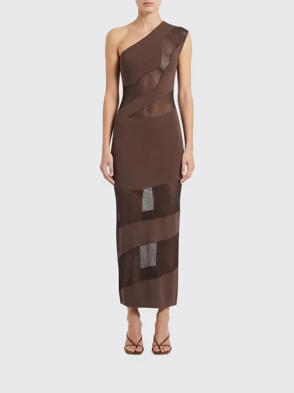 Federica Tosi One Shoulder Dress - Brown