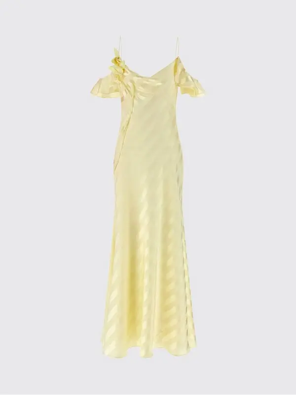 SELF-PORTRAIT Polyester Regimental Stripe Maxi Dress