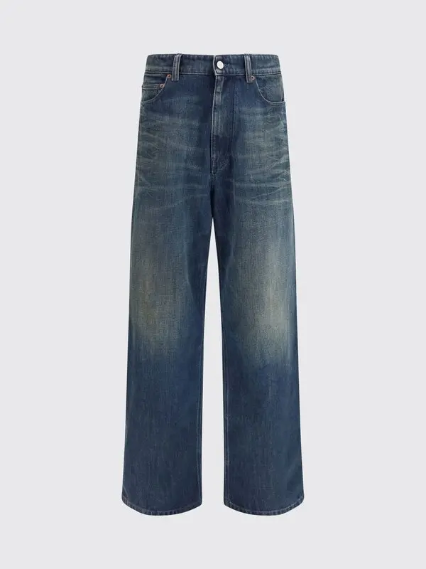 MAISON MARGIELA Wide Leg Distressed Denim Jeans