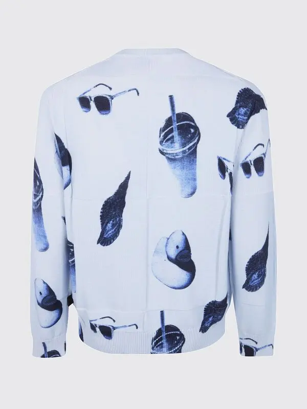 Paul Smith Crew Neck Pullover With Graphic Print - Grey