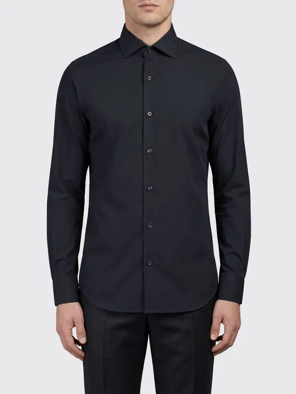 TINTORIA MATTEI 954 Stretch Cotton Shirt - Black