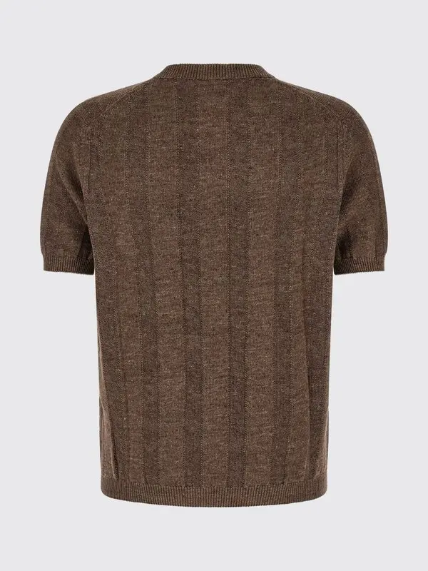 Brunello Cucinelli Ribbed Knit Short Sleeve Pullover