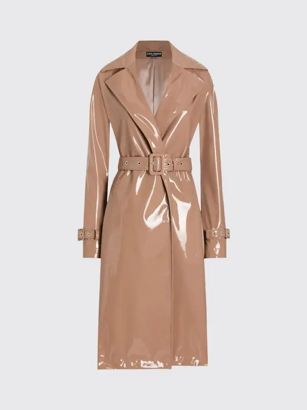 Dolce & Gabbana Synthetic Leather Trench Coat