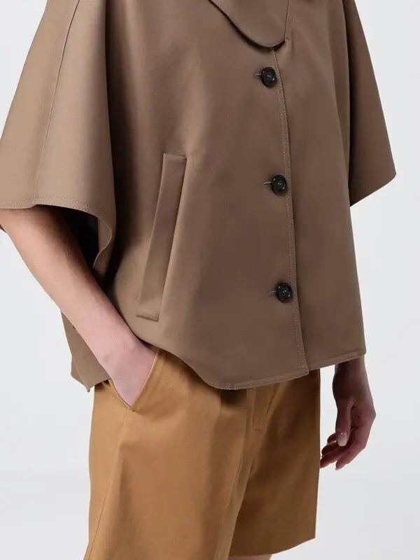 Max Mara Paggio Cotton Cape - Brown