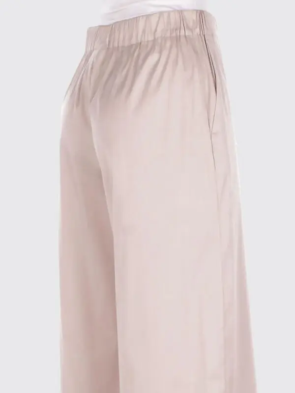 Max Mara Cotton Blend Wide Leg Palazzo Trousers - Sand